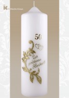 Für eine Traum-Hochzeit: Hochzeitskerze zwei Schwäne, Scheibe