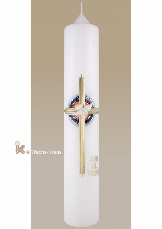 Kerze zur Goldenen Hochzeit in Gold & Silber